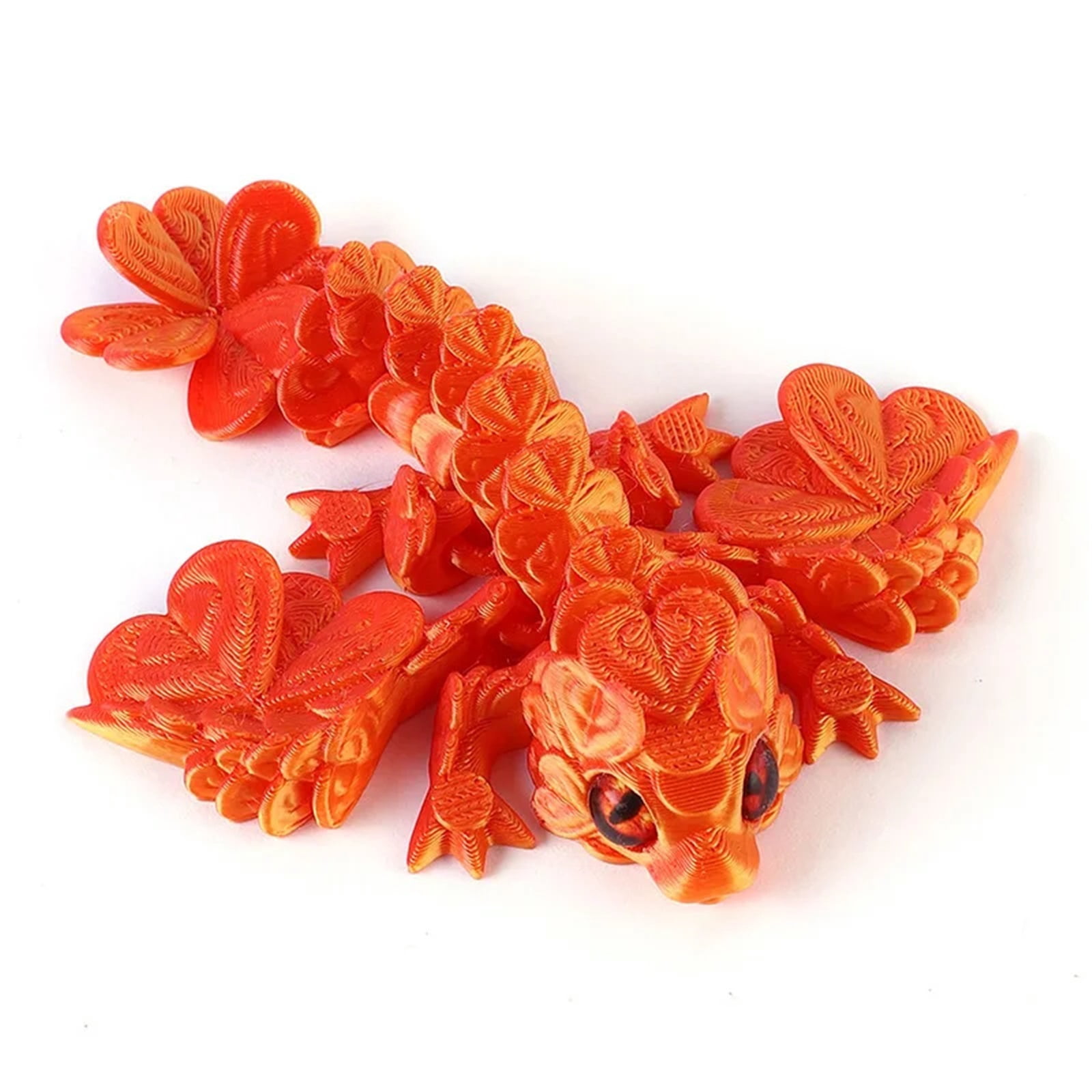 3D-printed Dragon Lucky Dragon with Cloverleaf Joint Movable Model ...
