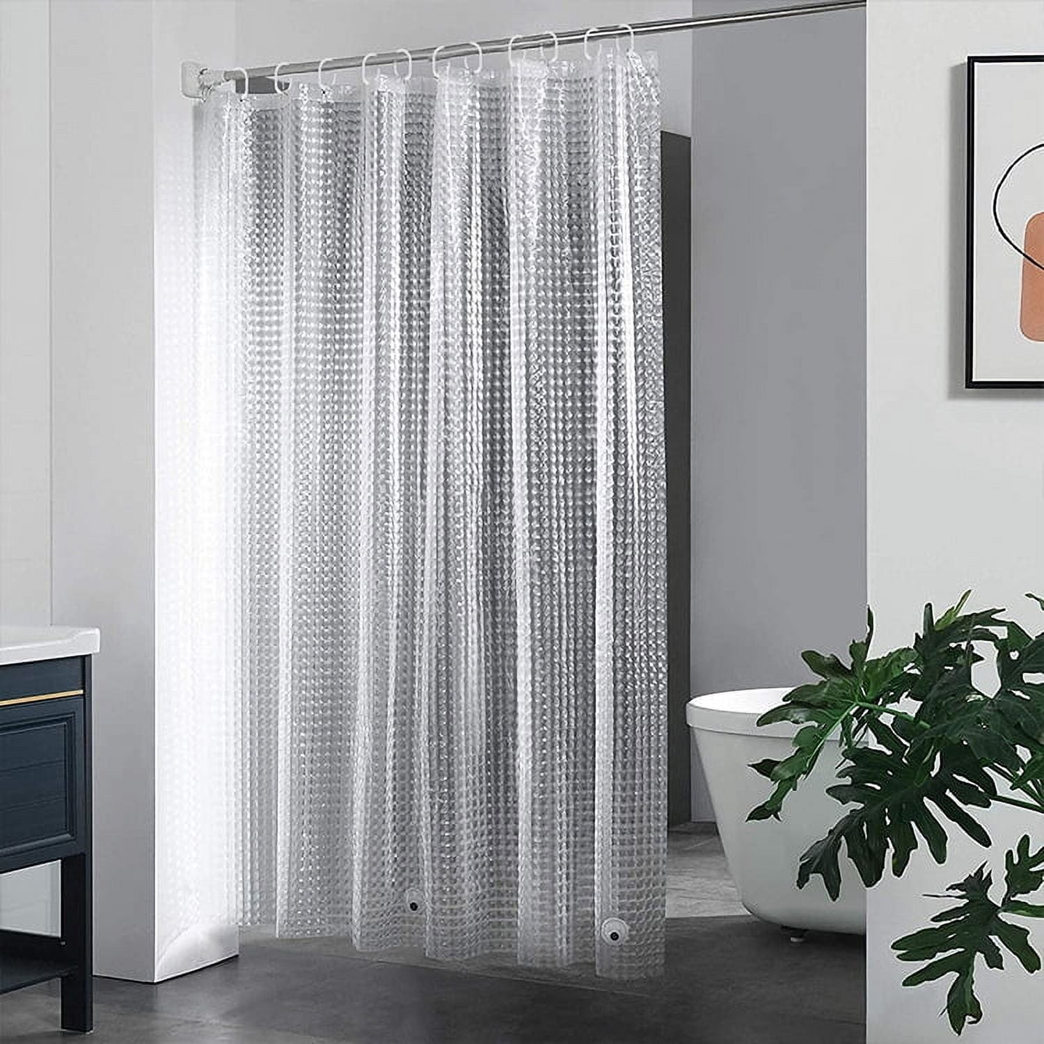 3D printed PEVA shower curtain thickened waterproof and mildew-proof ...
