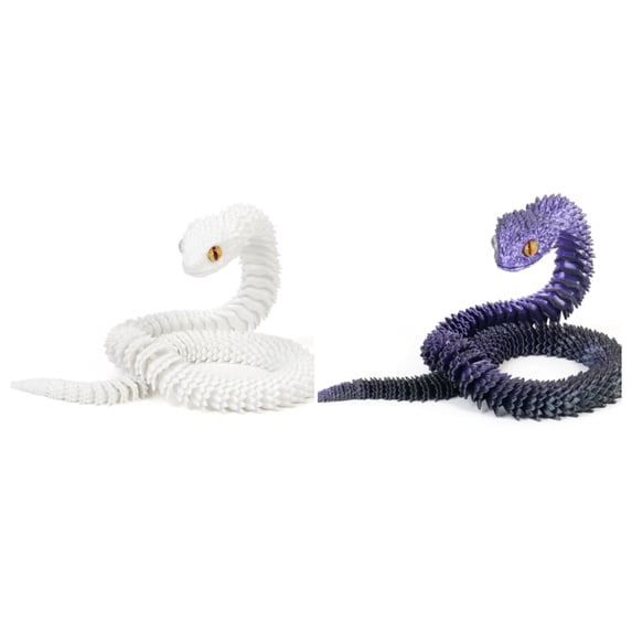 3D printed jointed movable viper 3D model scales desktop ornament gift ...