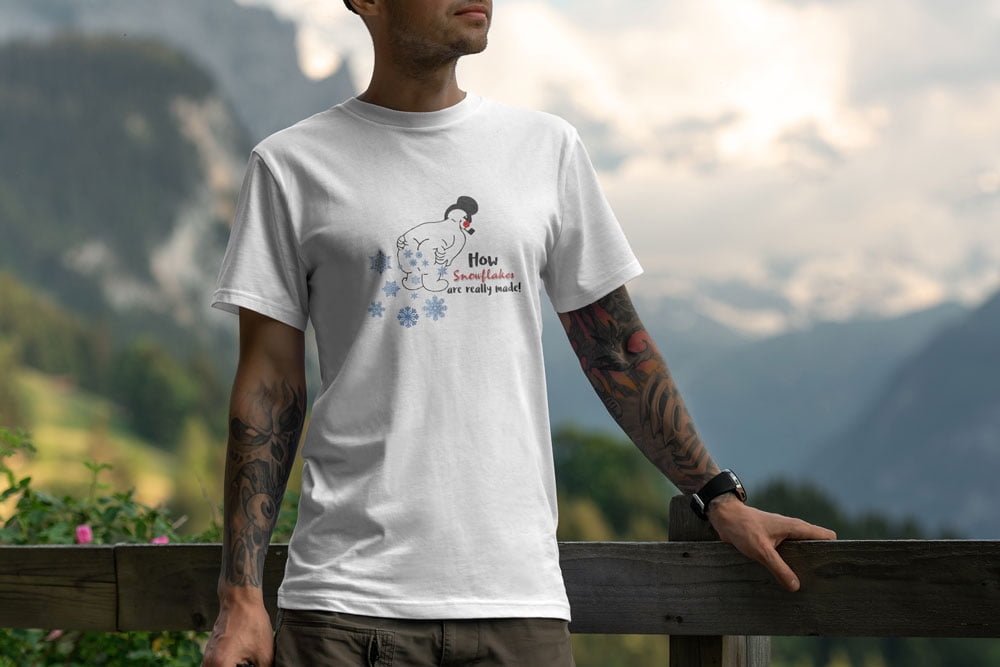 3D printed patterns bring depth to the shirt. Snowflakes T-Shirt Up to ...