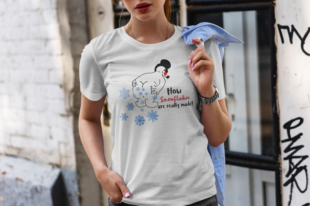 3D printed patterns bring depth to the shirt. Snowflakes T-Shirt Up to ...