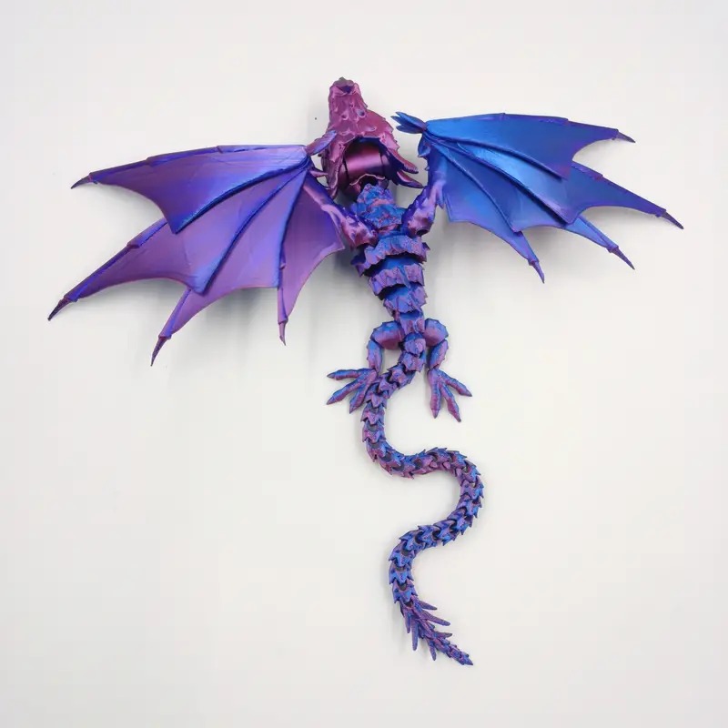 3D printing flying dragon joint movable model, Chinese Loong creative ...