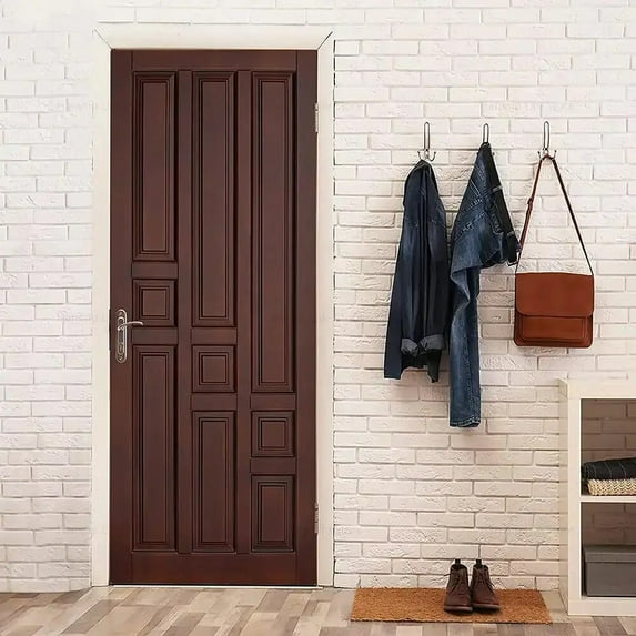 3D realistic vintage wooden door decals for home decor doors - Walmart.com