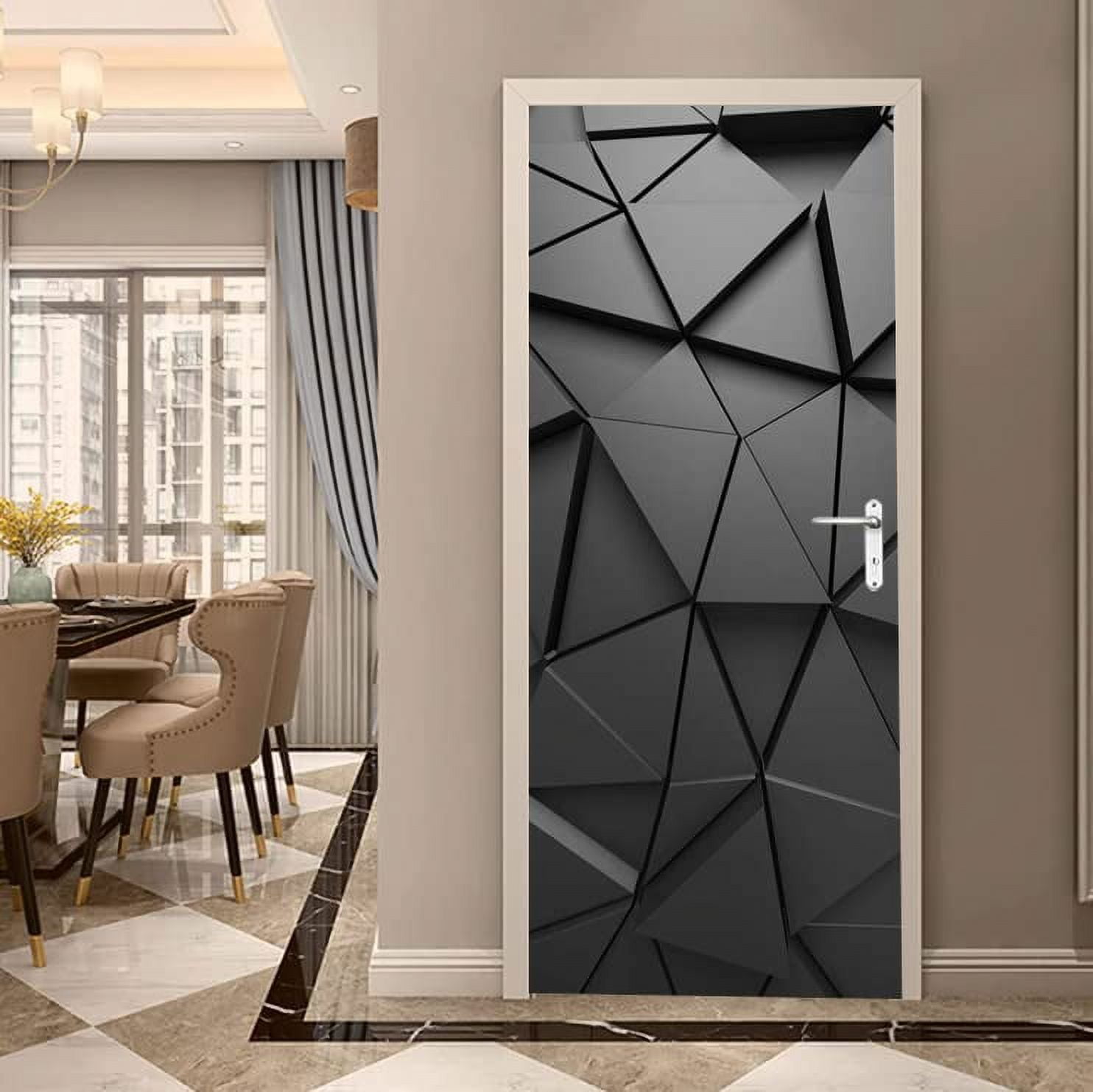 3D sci-fi door stickers Keyboard door stickers Sticky door mural wall ...