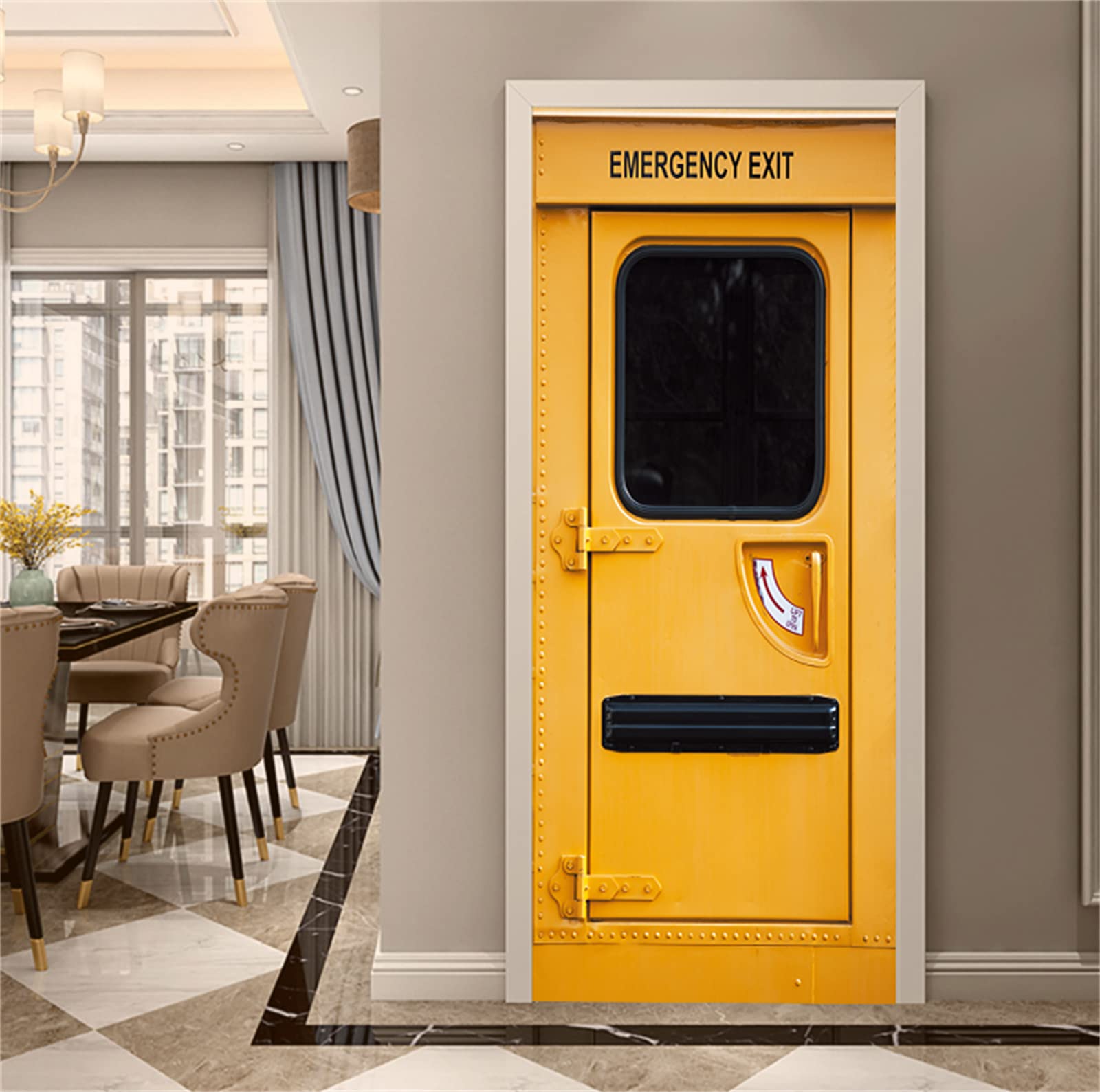 3D sci-fi door stickers Keyboard door stickers Sticky door mural wall ...