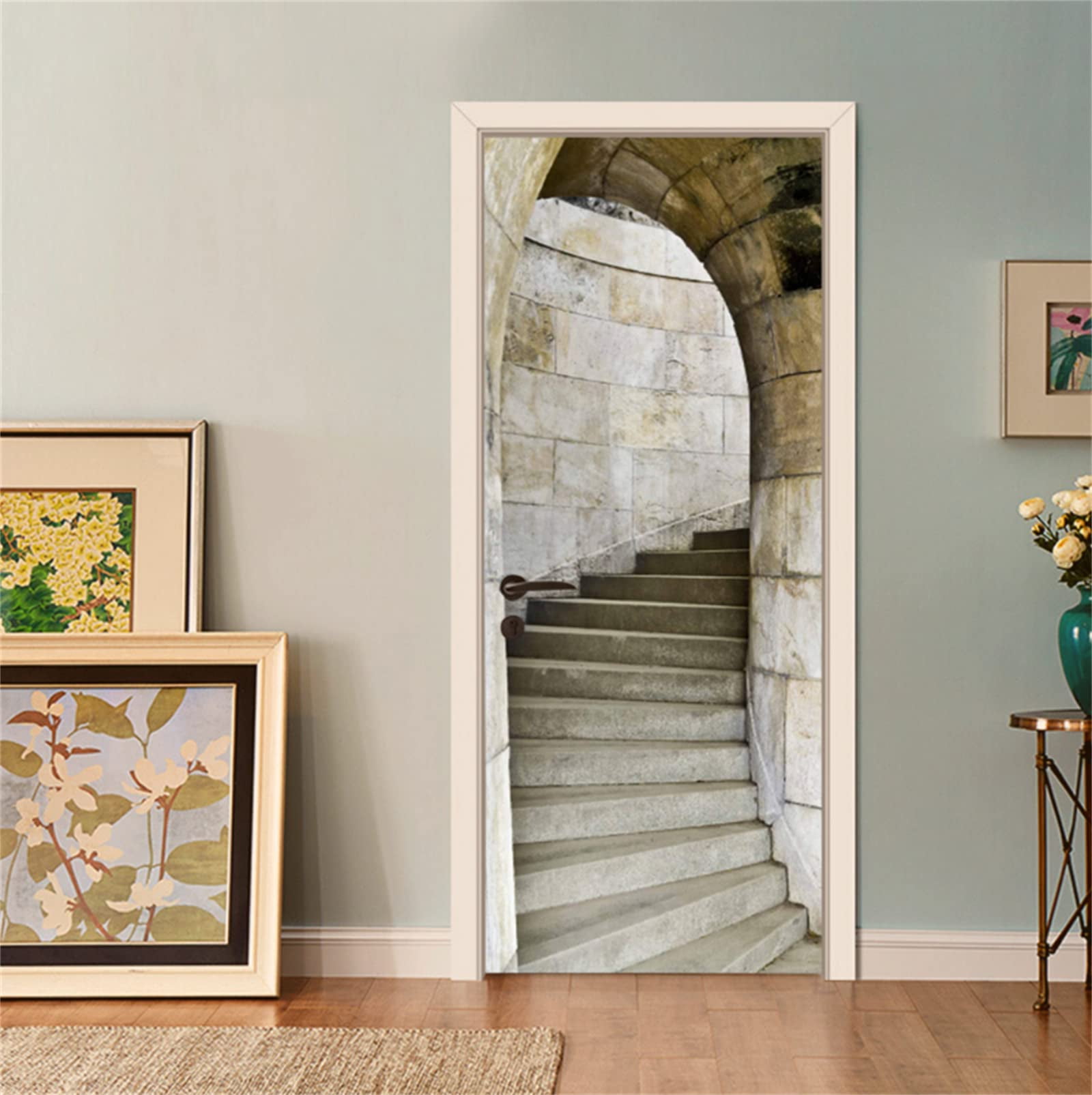 3D sci-fi door stickers Keyboard door stickers Sticky door mural wall ...