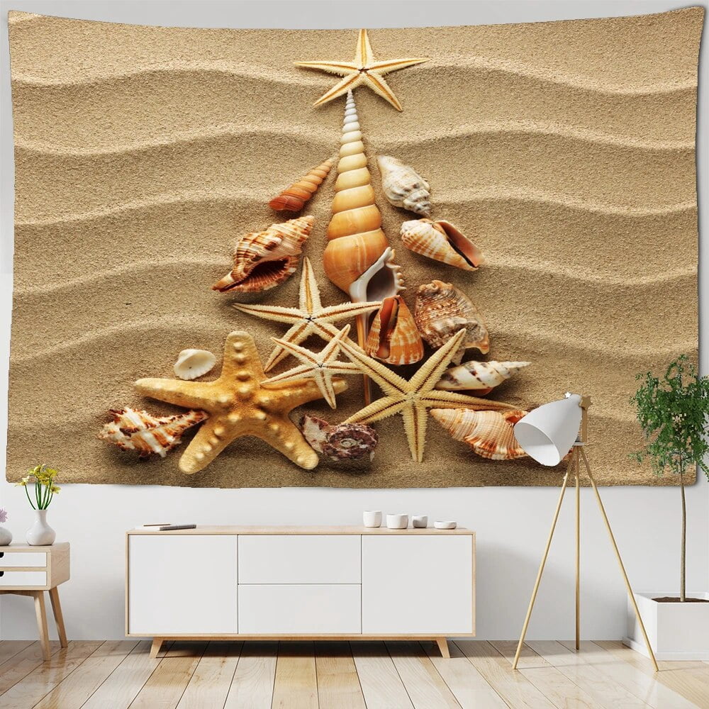 3D seaside beach shell landscape tapestry Bohemian Art decoration wall ...