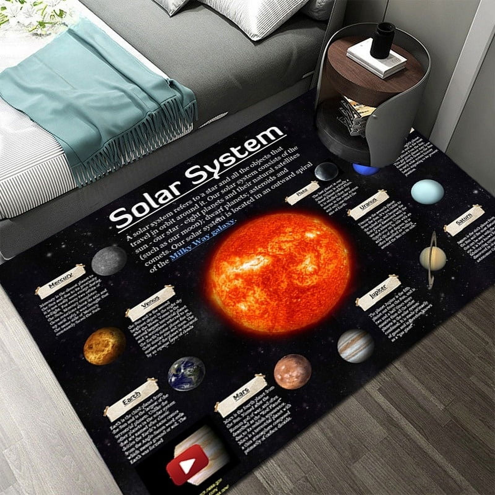 3D solar system children's space planet carpet living room bedroom ...