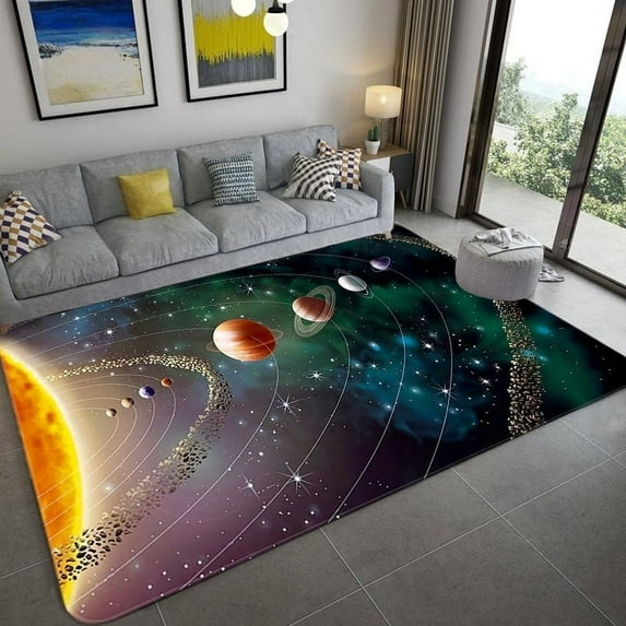 3D solar system children's space planet carpet living room bedroom ...