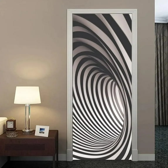 3D space Sphere door sticker wallpaper Geometric door sticker mural ...