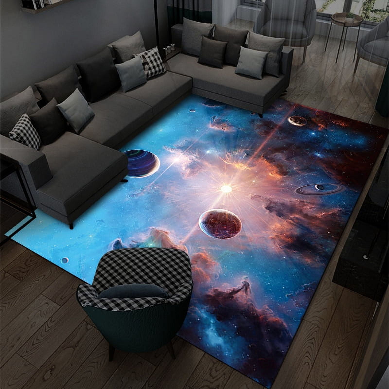 3D space planet solar carpet living room bedroom area study restaurant ...