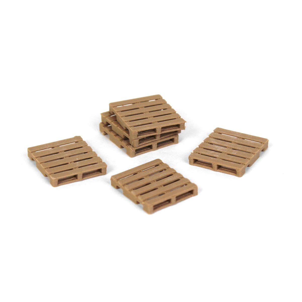 3D to Scale 1/64 Pack of 6 3D Printed Brown Plastic Freight Pallets 64 ...
