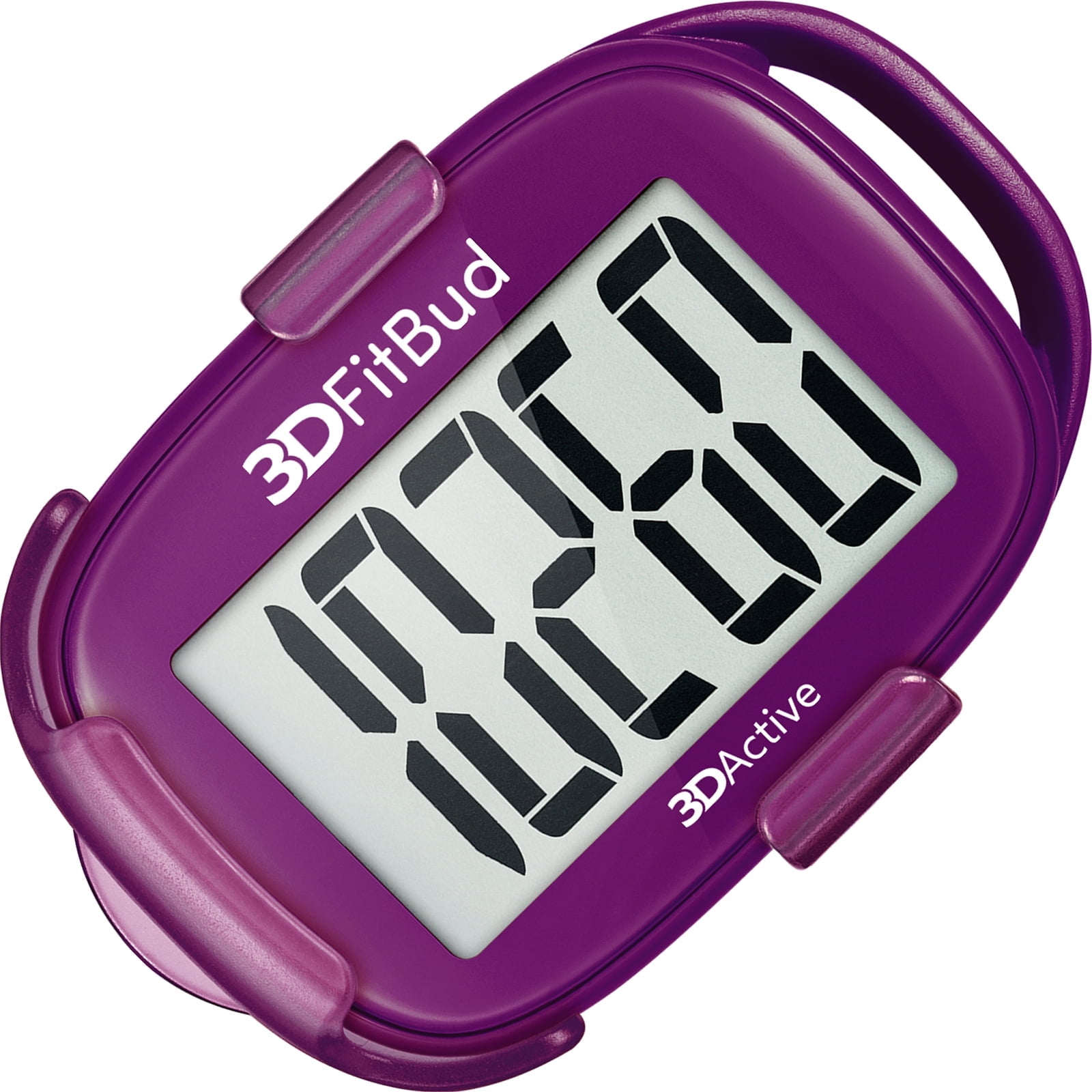 3DActive 3DFitBud Simple Step Counter, 3D Pedometer for Walking, Plum ...