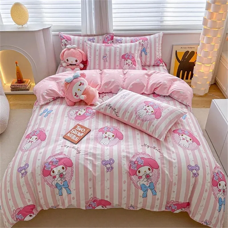 3DKawaii My Melody Kuromi Cinnamoroll Duvet Cover Pillowcase Bedding ...
