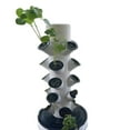 3DRootLabs Vertical Hydroponic Garden Tower - 3.5FT, 20 Stacking Pots ...