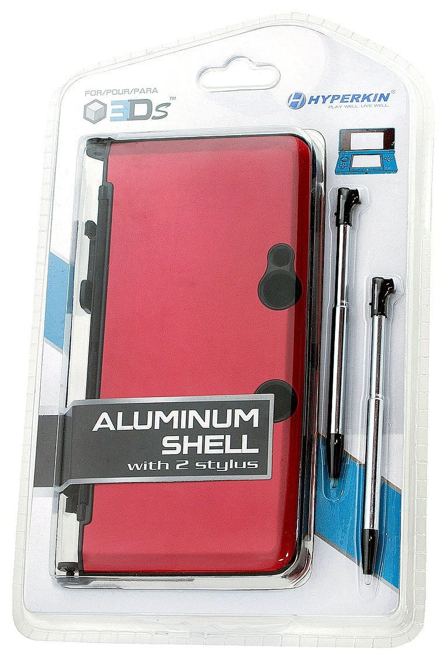 3DS Protective Aluminum Shell with 2 Stylus Pens Kit - Red - Walmart.com