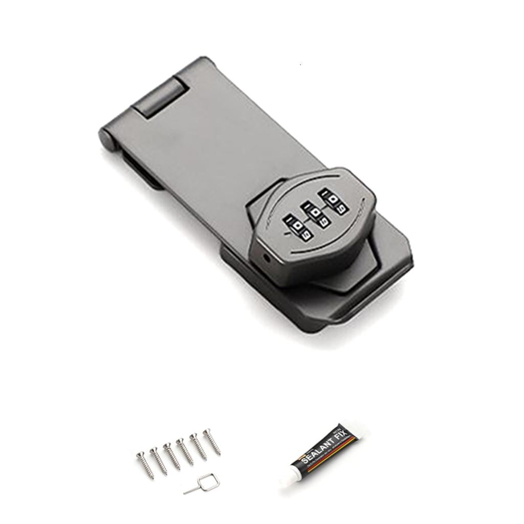 3Digit Combination Lock Cabinet Hasp Lock with Code for Small Doors ...