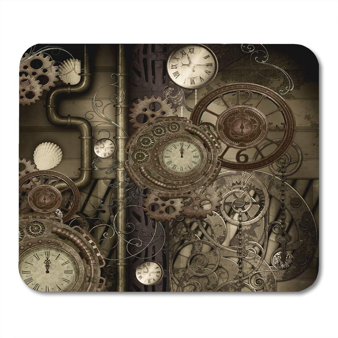 3Drendering Steam Punk Clocks and Gears 3D Rendering Antique Brass ...