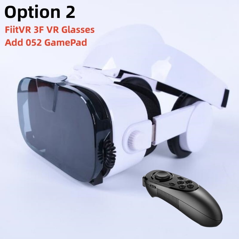 3F VR Glasses Virtual Reality Box Google Cardboard 3D Video Stereo Mic ...
