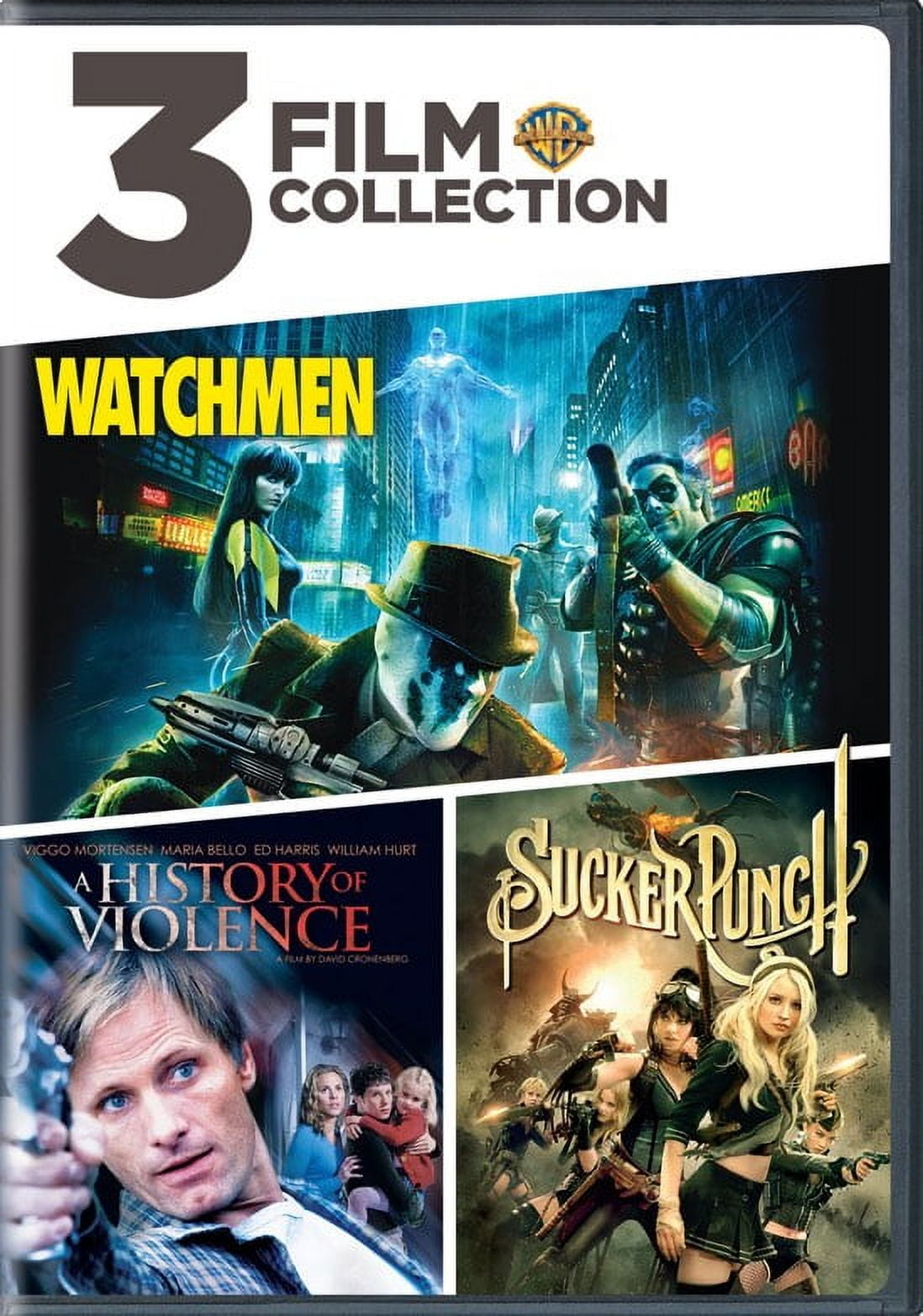 3FF: Watchman/AHistoryofViolence/SuckerPunch (DVD Set) [DVD] - Walmart.com