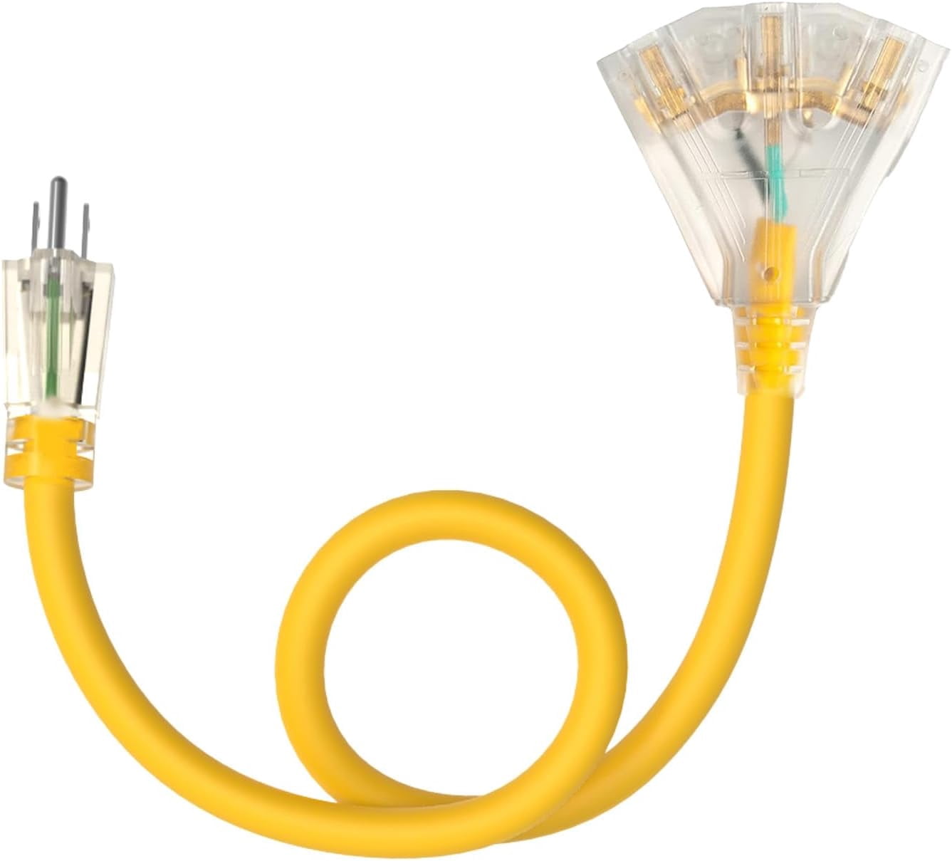 3FT 12 Gauge Heavy Duty Outdoor Extension Cord Waterproof with 3 ...