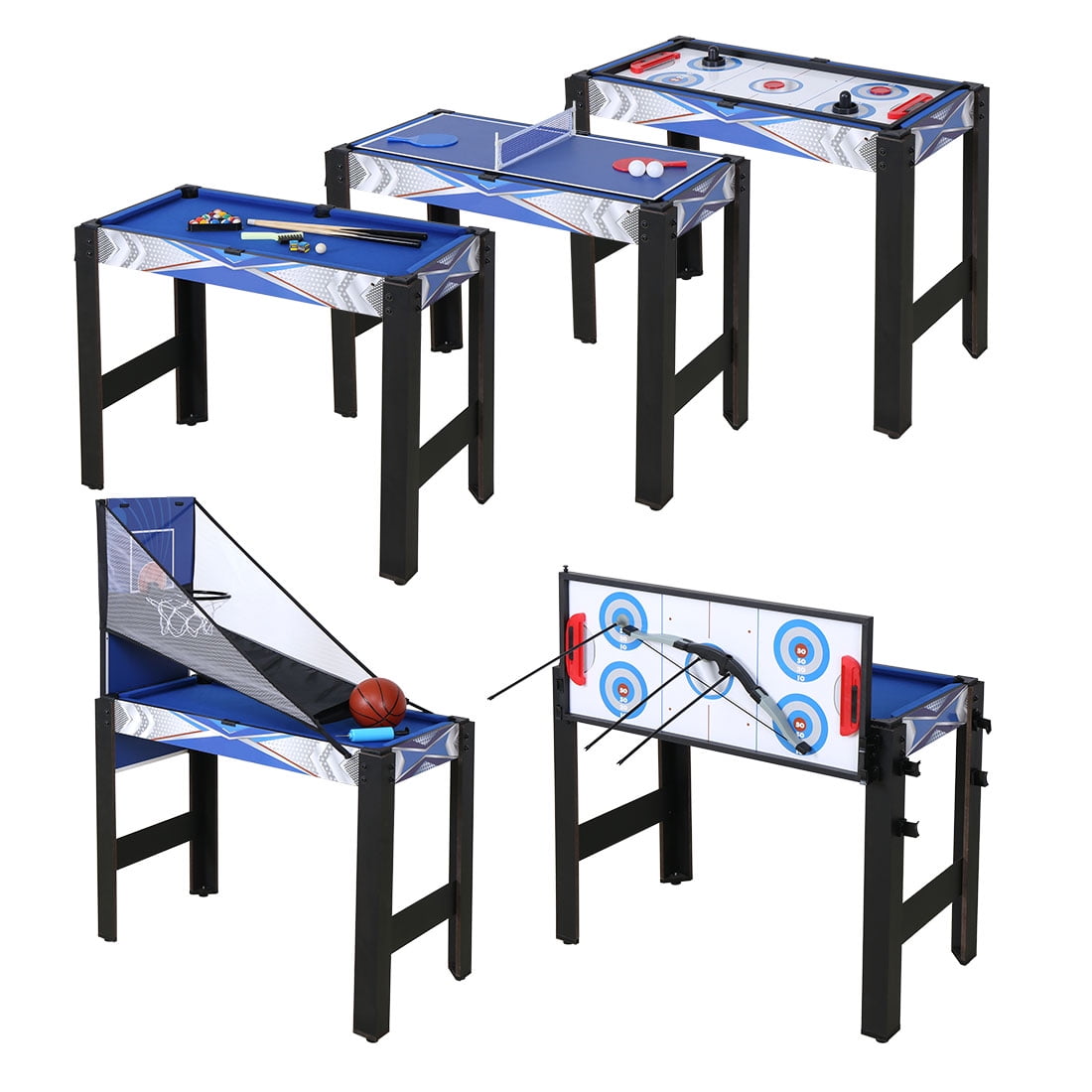 3FT 5 IN 1 Combo Game Table, Multi Game Combination Table Set with Pool ...