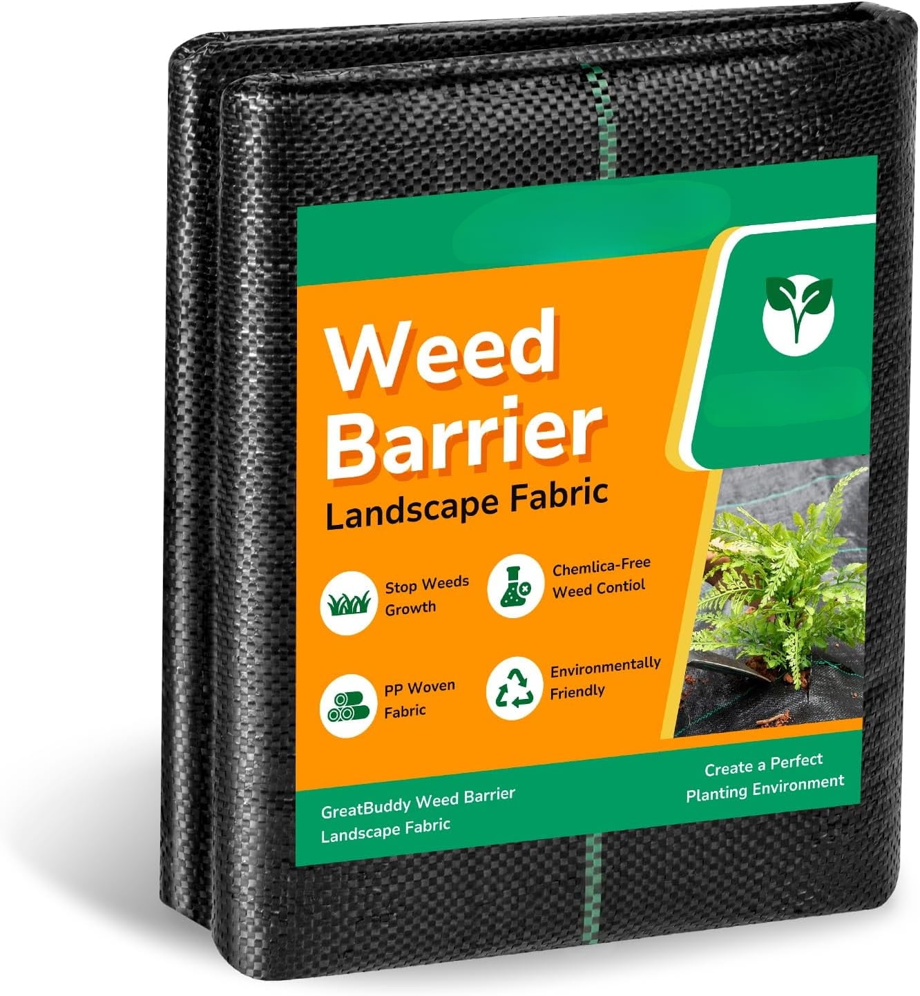 3FT × 50FT Weed Barrier Landscape Fabric Heavy Duty, 3.2oz High Density ...