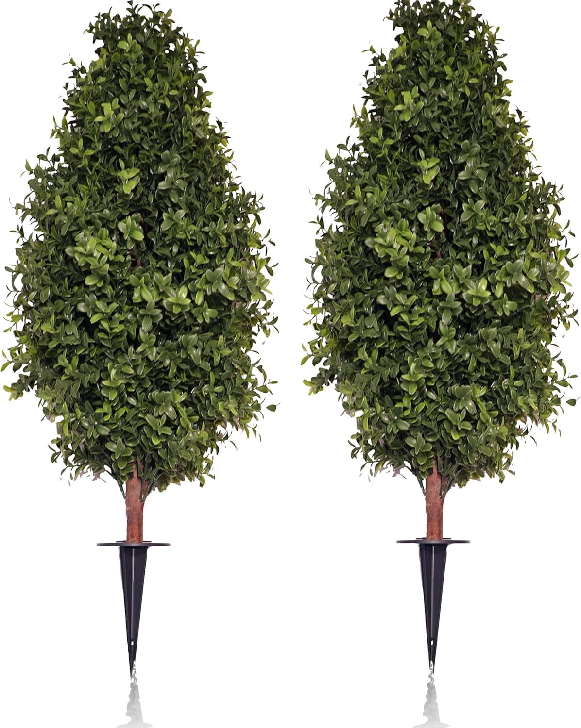 3FT Artificial Boxwood Bush Topiary Tree UV Resistance Rated with Spike ...