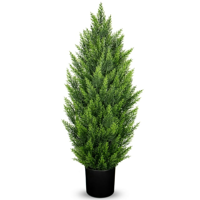 Cedar Tree Artificial 3ft Potted Topiary Trees Artificial Outdoor ...