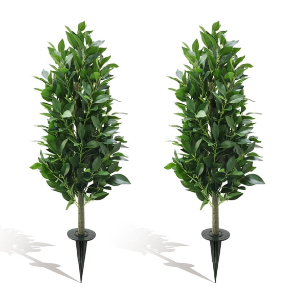 3FT Artificial Cedar Topiary Trees with Ground Spike, ,UV Resistant ...