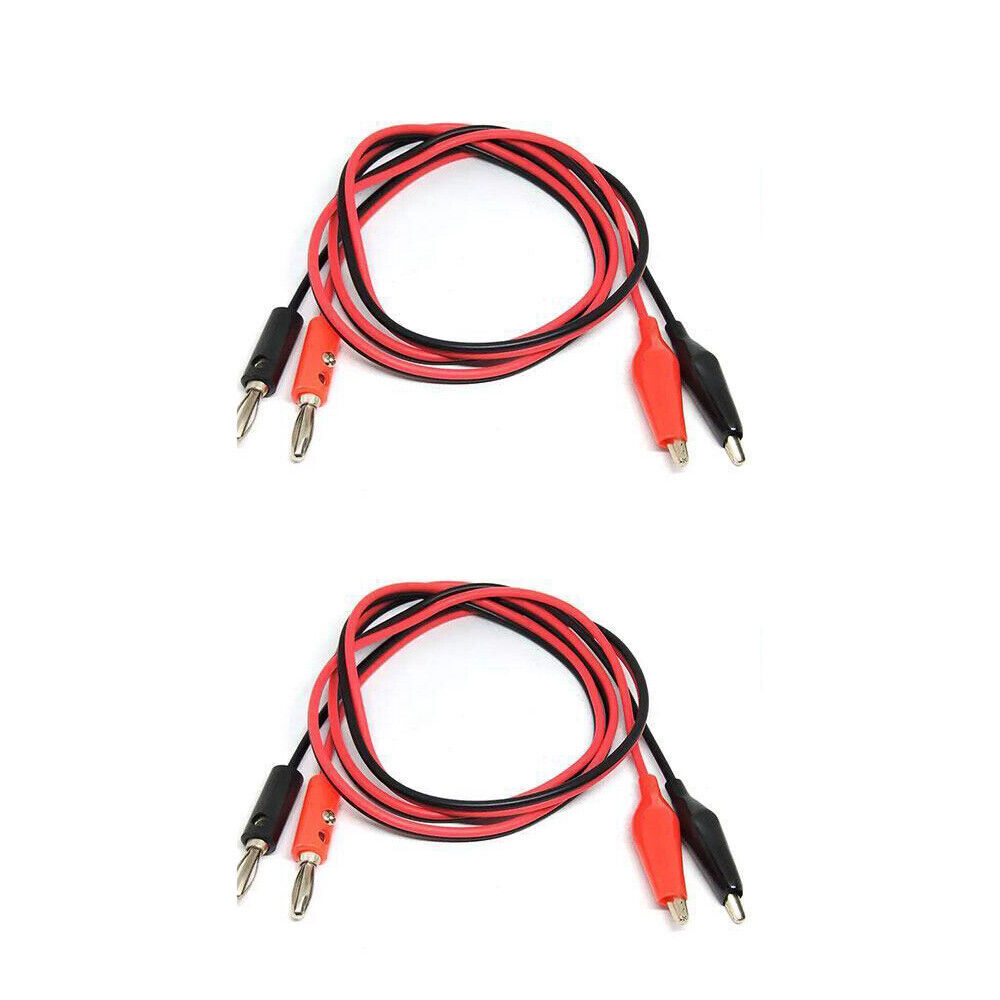 3FT Banana Plug Probe Cable to Alligator Test Lead Clip Wire For ...