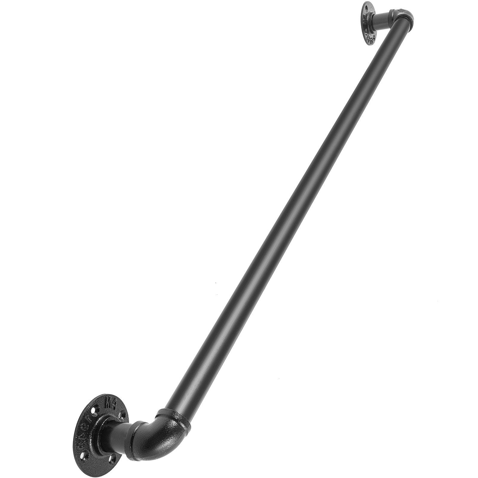 3FT Carbon Steel Pipe Stair Handrail 440LBS Load Capacity Wall Mount ...