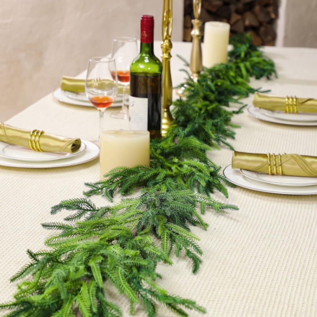 3FT Christmas Garland, Artificial Norfolk Pine Garland, Real Touch ...