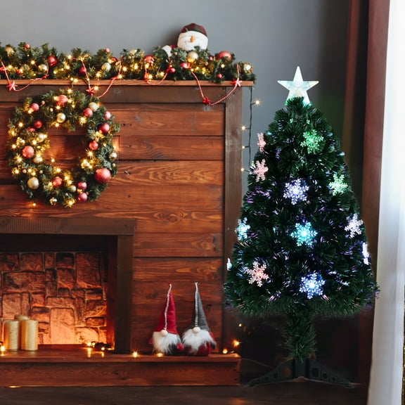 Christmas Light Up Tabletop Tree With Ready Decorated Ornaments And ...