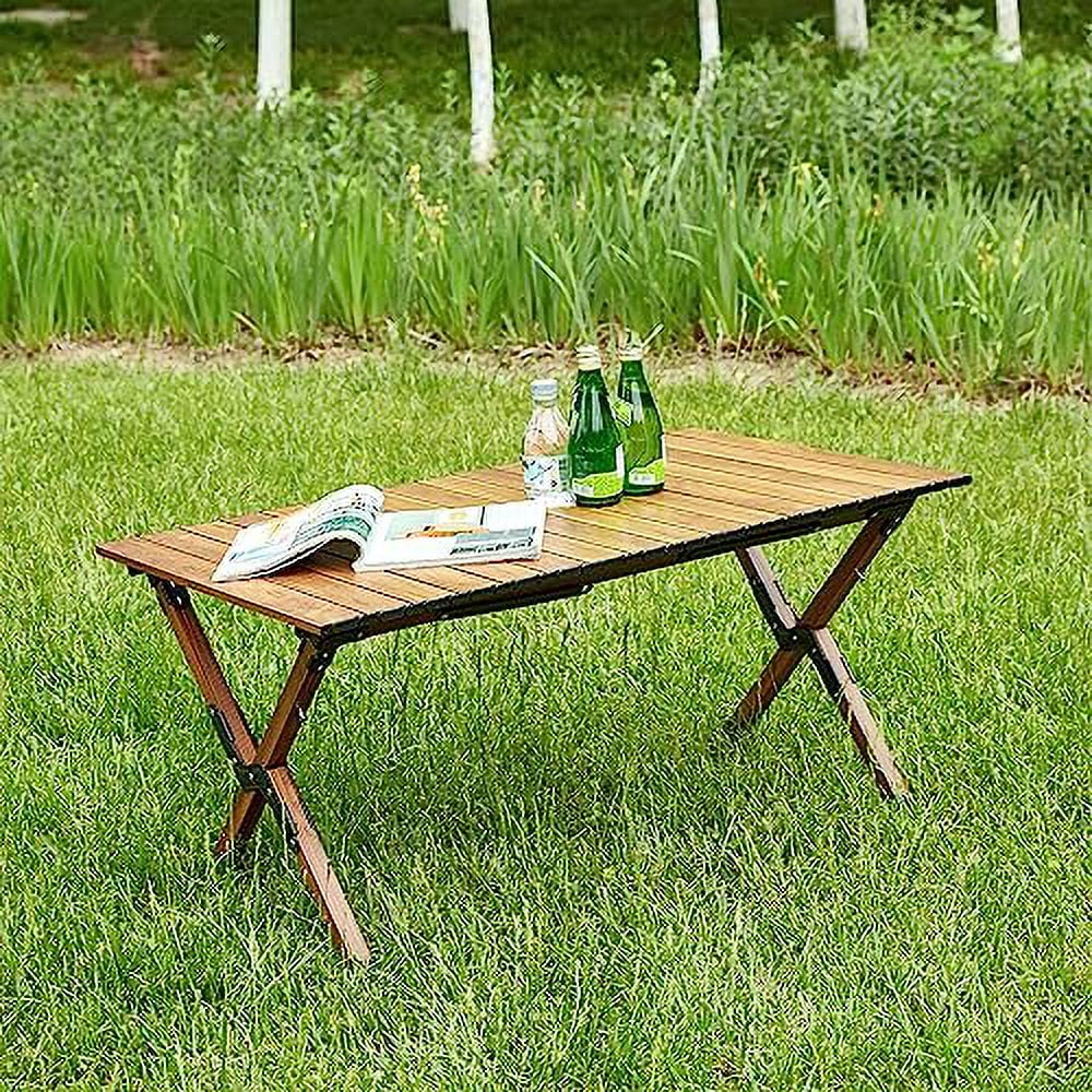 3FT Folding Camping Table, Small Lightweight Picnic Table with Roll Up ...