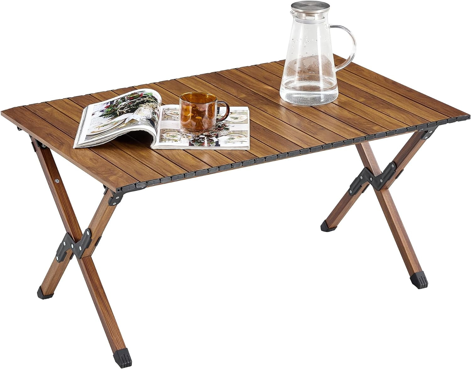 3FT Folding Camping Table, Small Lightweight Picnic Table with Roll Up ...