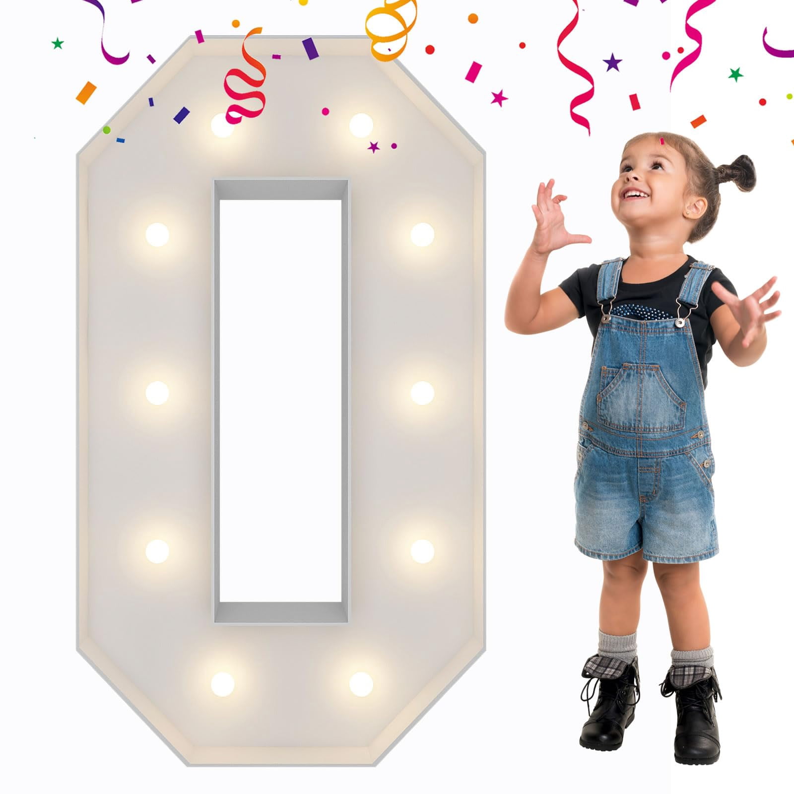 3FT Light Up Numbers DHF10 Letters, Mosaic Numbers for Balloons, Giant ...