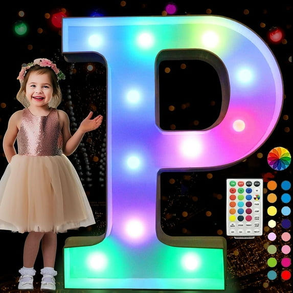 3FT Marquee Light Up Letters, Color Changing LED Lighted Mosaic Letters ...