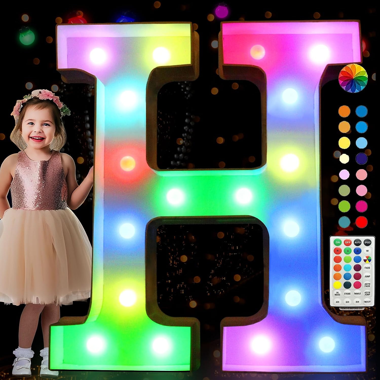 3FT Marquee Light Up Letters, Color Changing LED Lighted Mosaic Letters ...