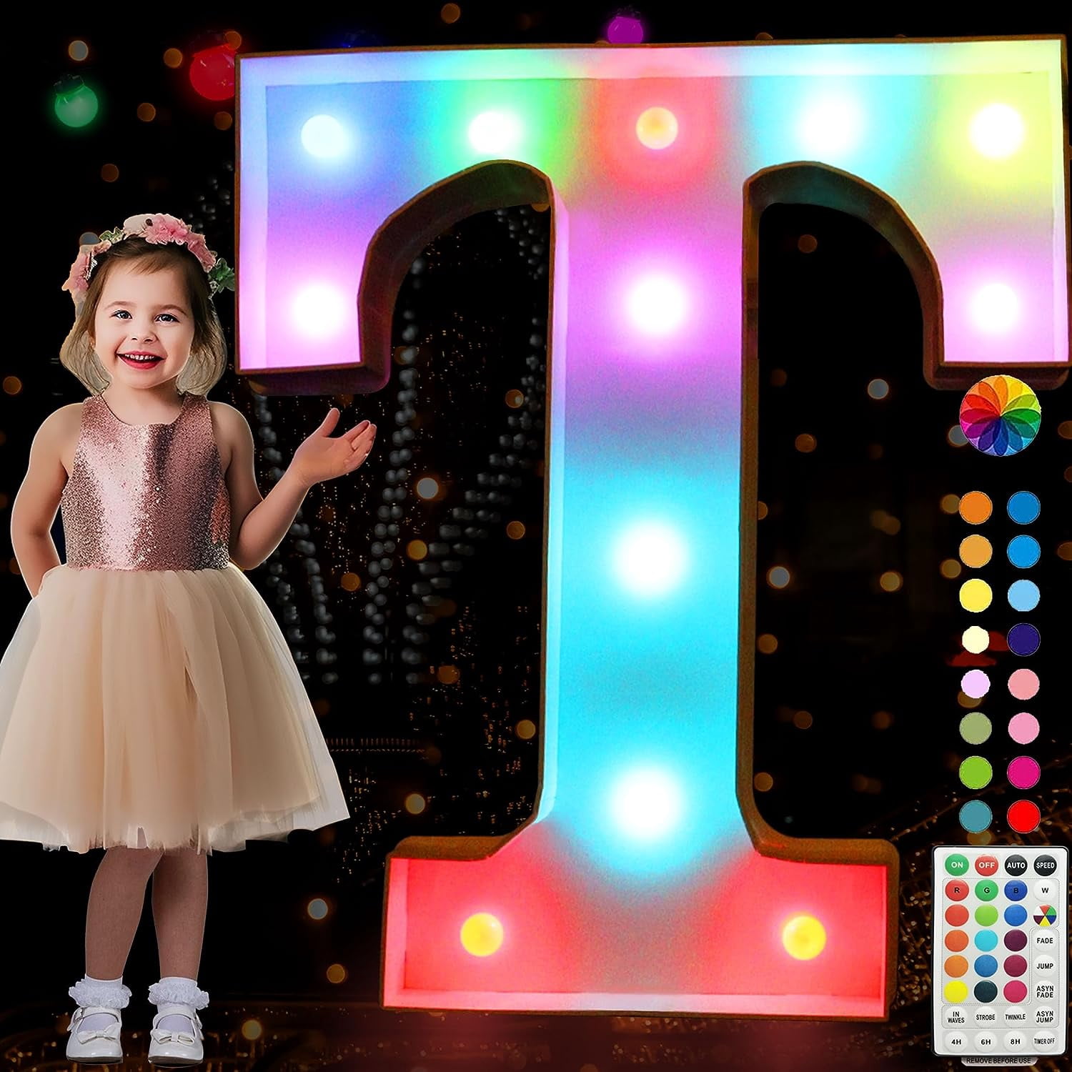 3FT Marquee Light Up Letters, Color Changing LED Lighted Mosaic Letters ...
