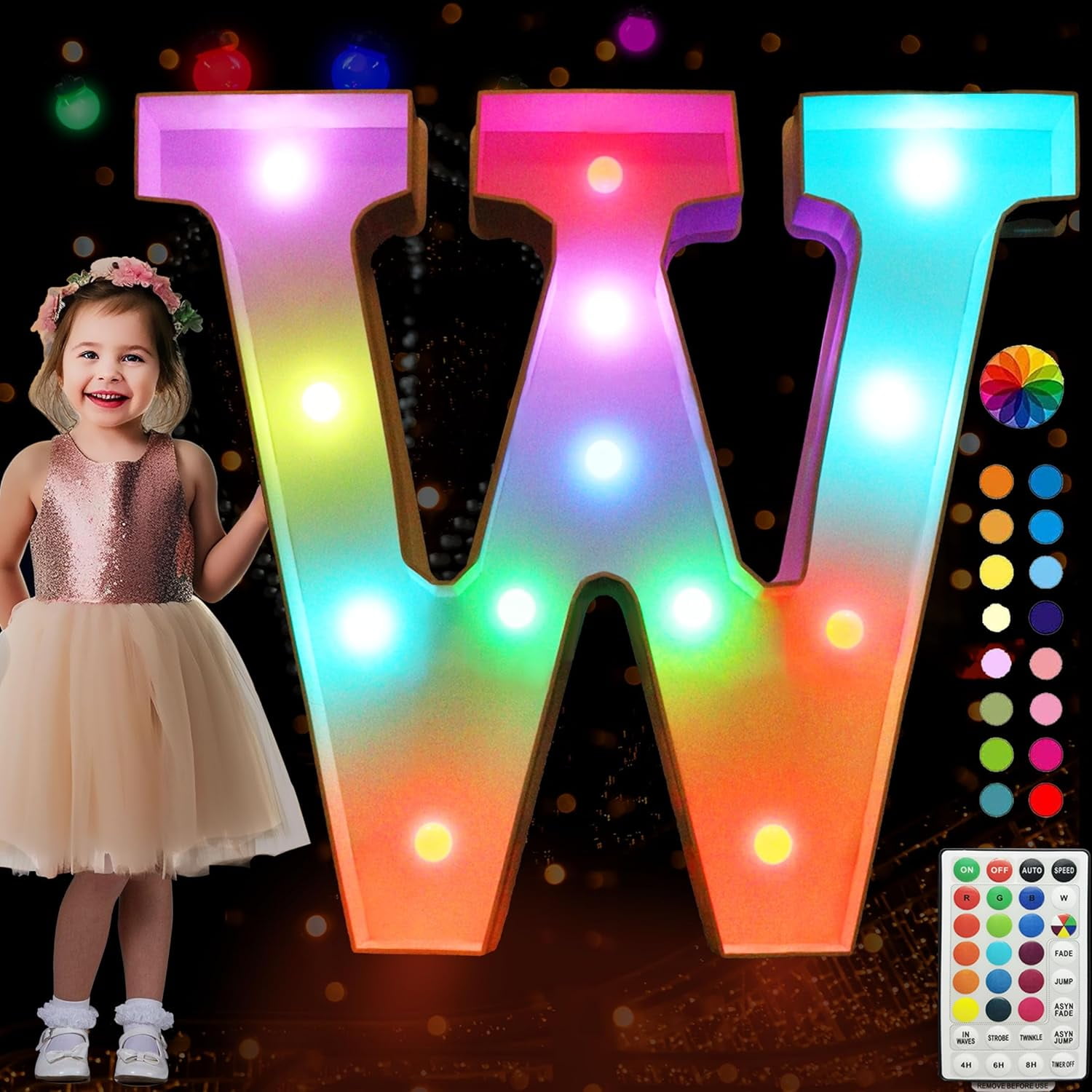 3FT Marquee Light Up Letters, Color Changing LED Lighted Mosaic Letters ...
