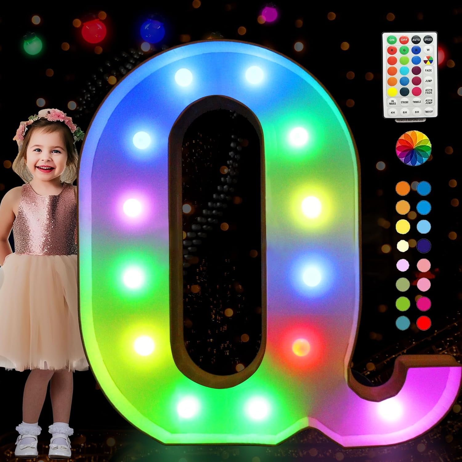3FT Marquee Light Up Letters, Color Changing LED Lighted Mosaic Letters ...