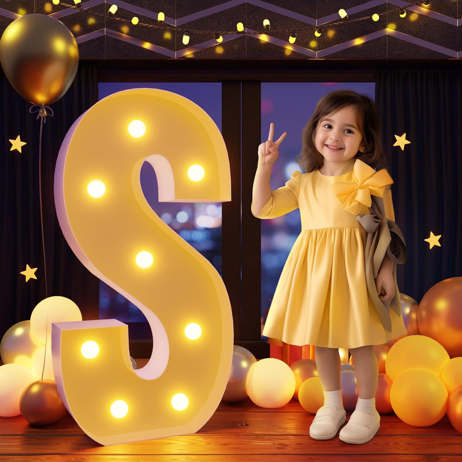 3FT Marquee Light Up Letters S, Large Light Up Letters, Big Marquee ...