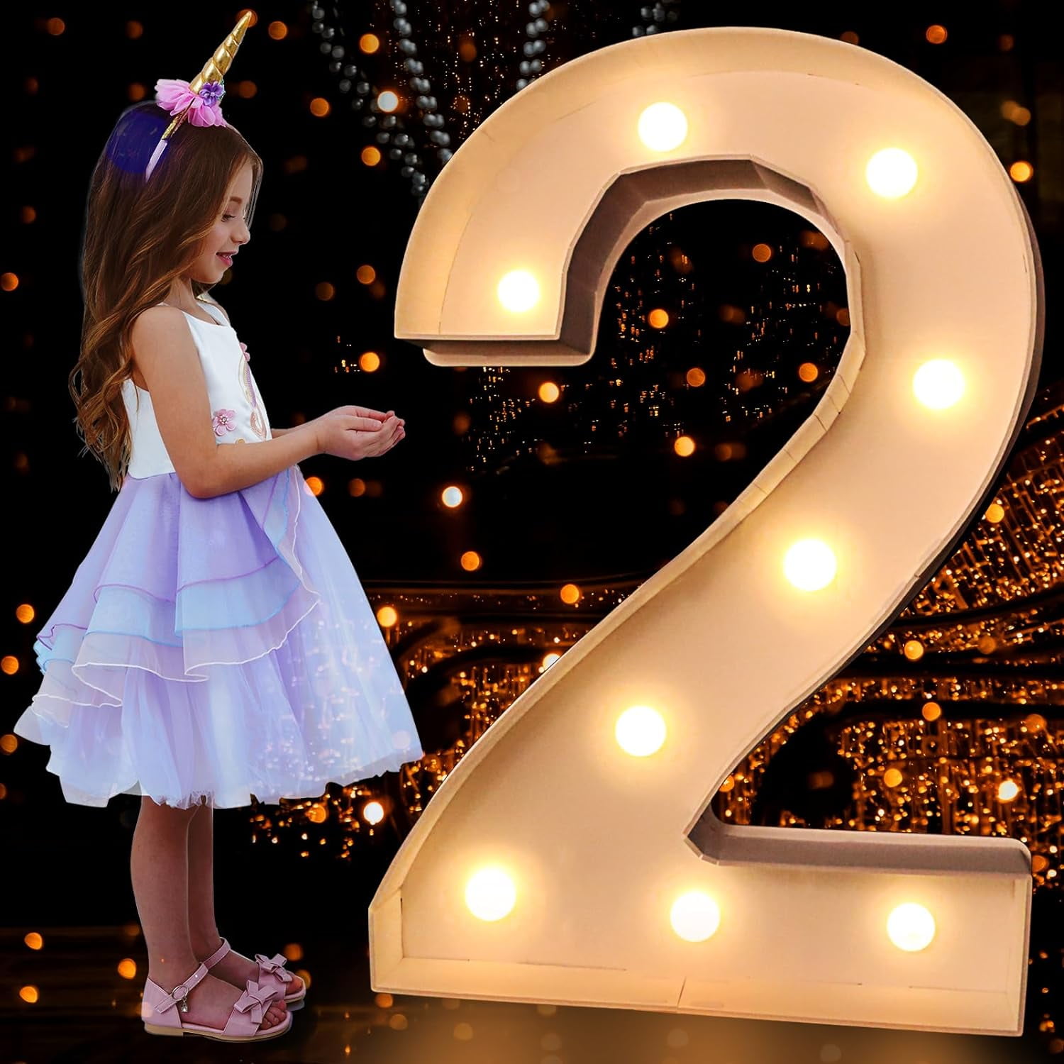 3FT Marquee Light Up Numbers, Marquee Numbers for 1st 16th 21st ...