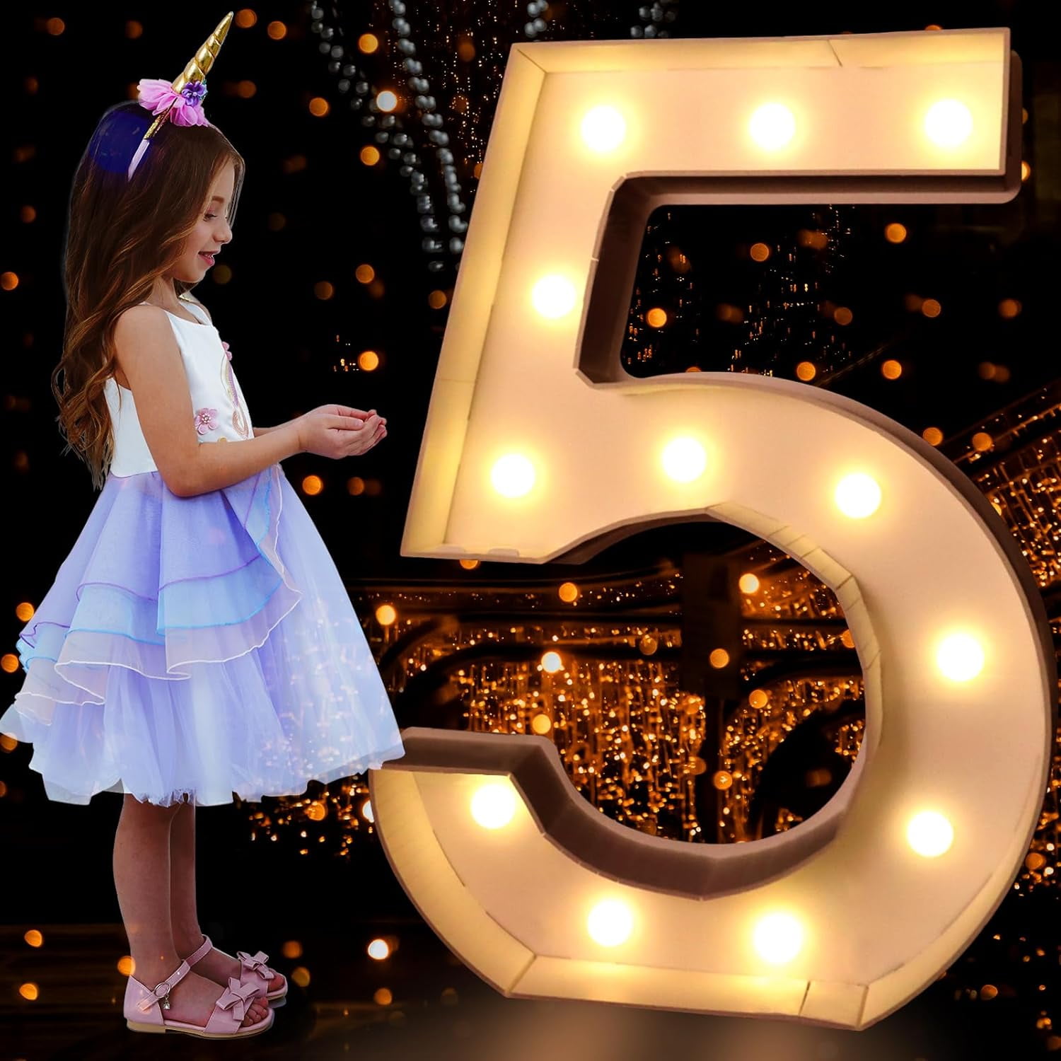 3FT Marquee Light Up Numbers, Marquee Numbers for 1st 16th 21st ...