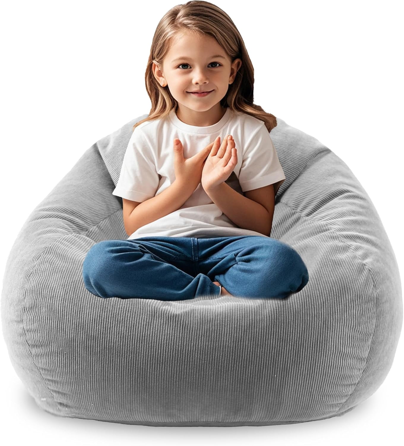 3FT Memory Foam Bean Bag Chairs for Teens or Kids with Filling Bean Bag ...