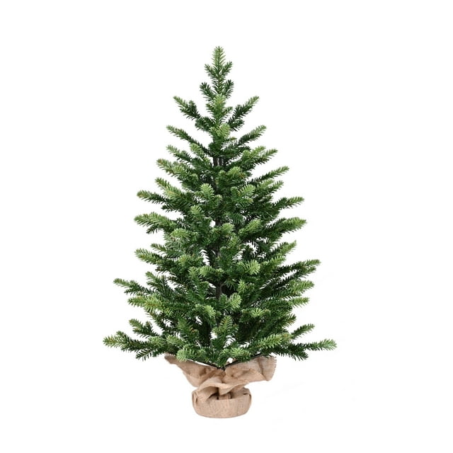 3FT Mini Tabletop Christmas Tree with 510 Realistic PE Green Branches ...