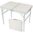3FT Small Camping Table, Adjustable Height Aluminum Folding Table ...