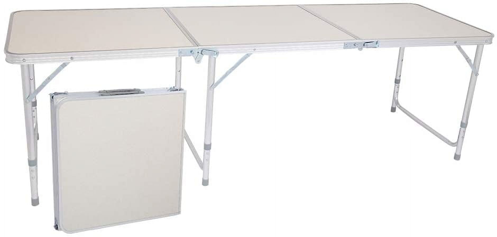 3FT Small Camping Table Adjustable Height Aluminum Folding Table for ...