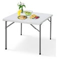 3FT Square Plastic Folding Table, Portable Indoor Outdoor Heavy Duty ...